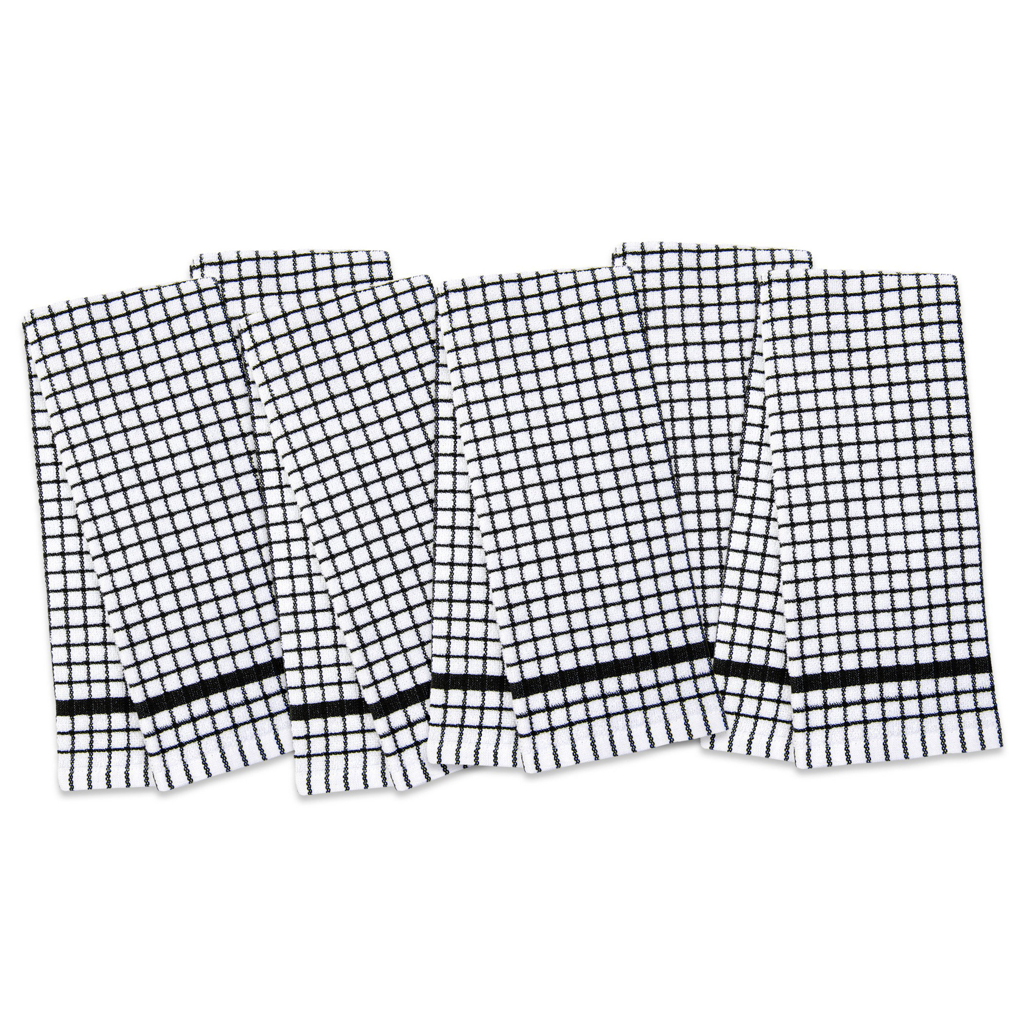 ArkwrightLLC The Sloppy Chef Classic Checkered 6-Piece Kitchen Towels ...