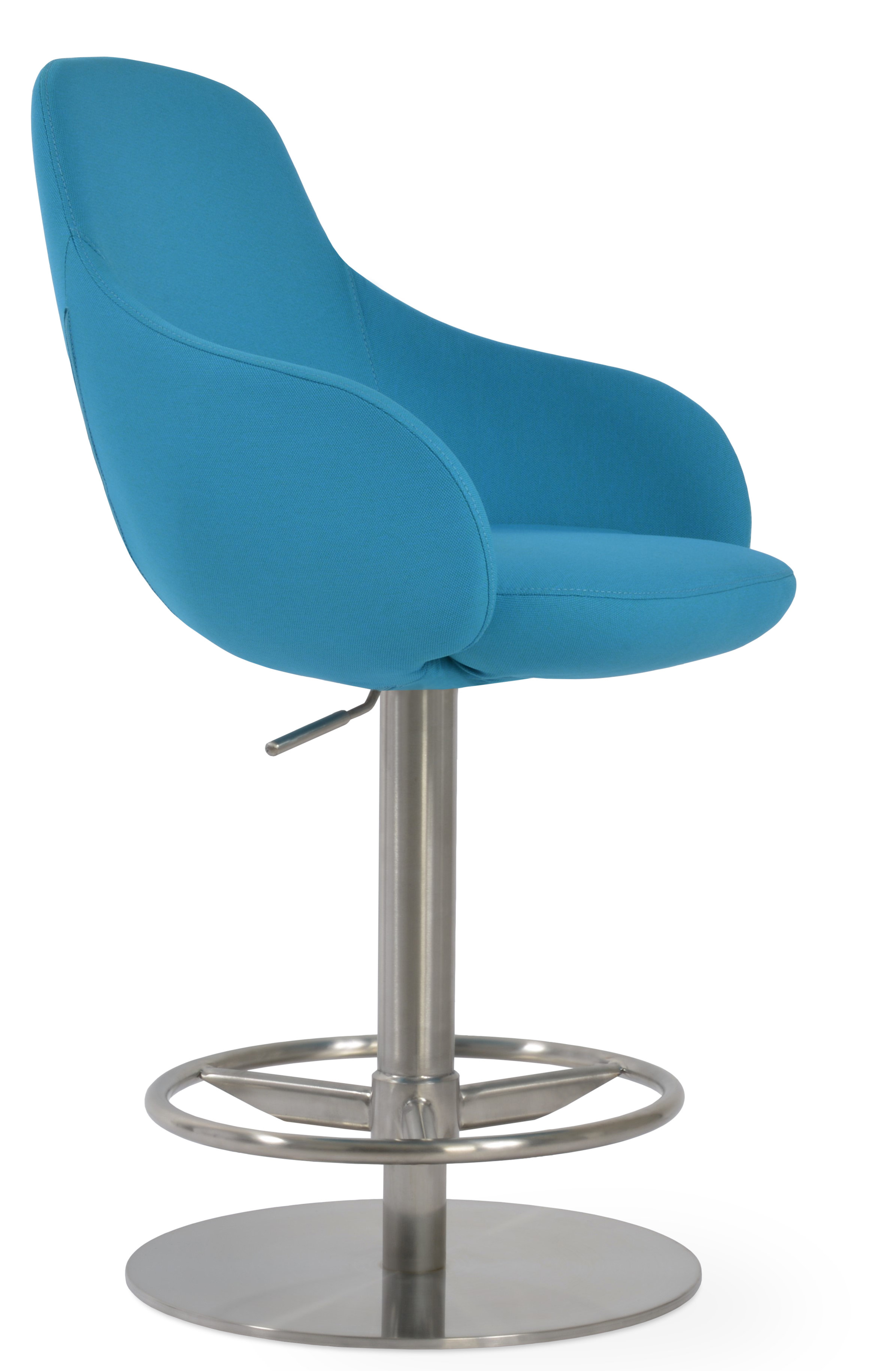 sohoConcept Gazel Fabric Metal Stacking Arm Chair in Sky Blue | Wayfair