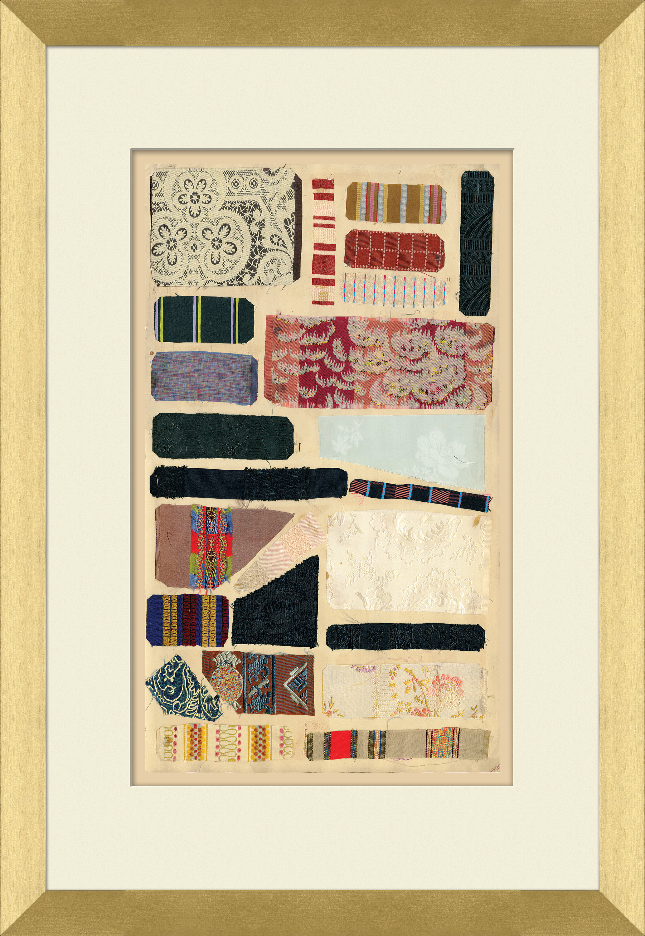 Ebern Designs Fabric Swatches - Picture Frame Graphic Art | Wayfair