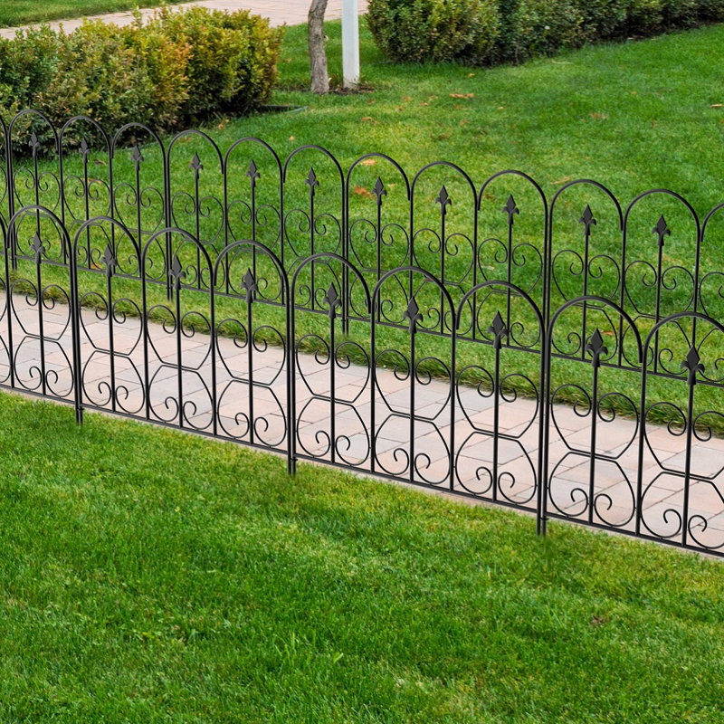 Oriufas Studio 5 PCS GARDEN & HOME Decorative Garden Fence Coated Metal ...