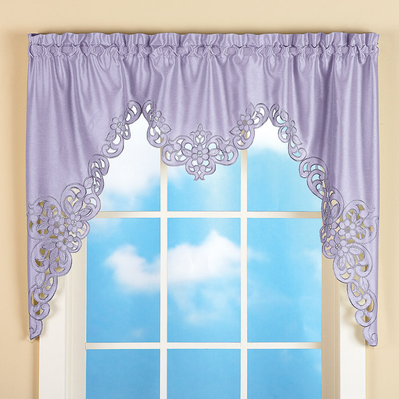 Ophelia & Co. Britton Solid Color Silk Swag Window Valance & Reviews ...