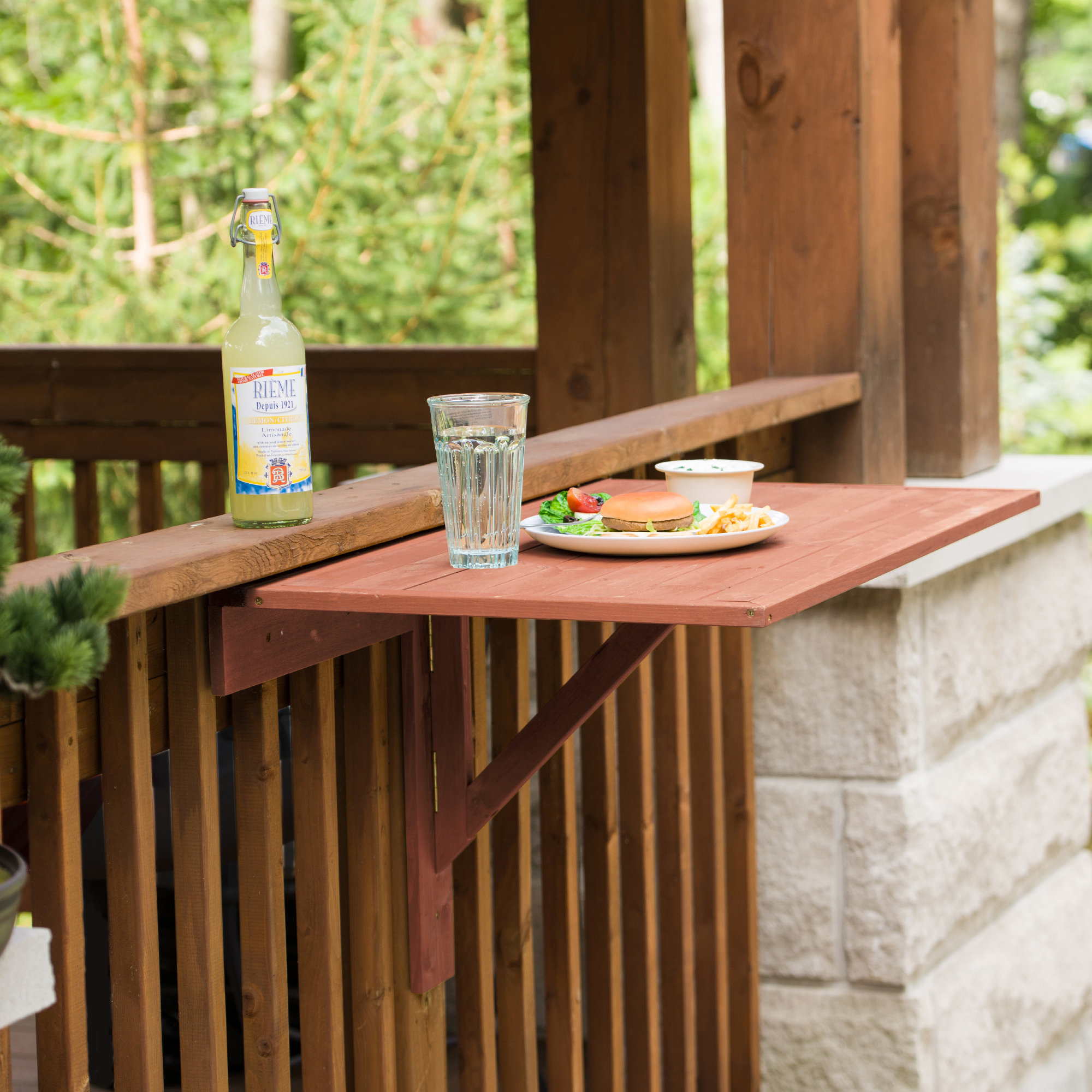 Loon Peak® Bridger Solid Wood Balcony Table & Reviews | Wayfair