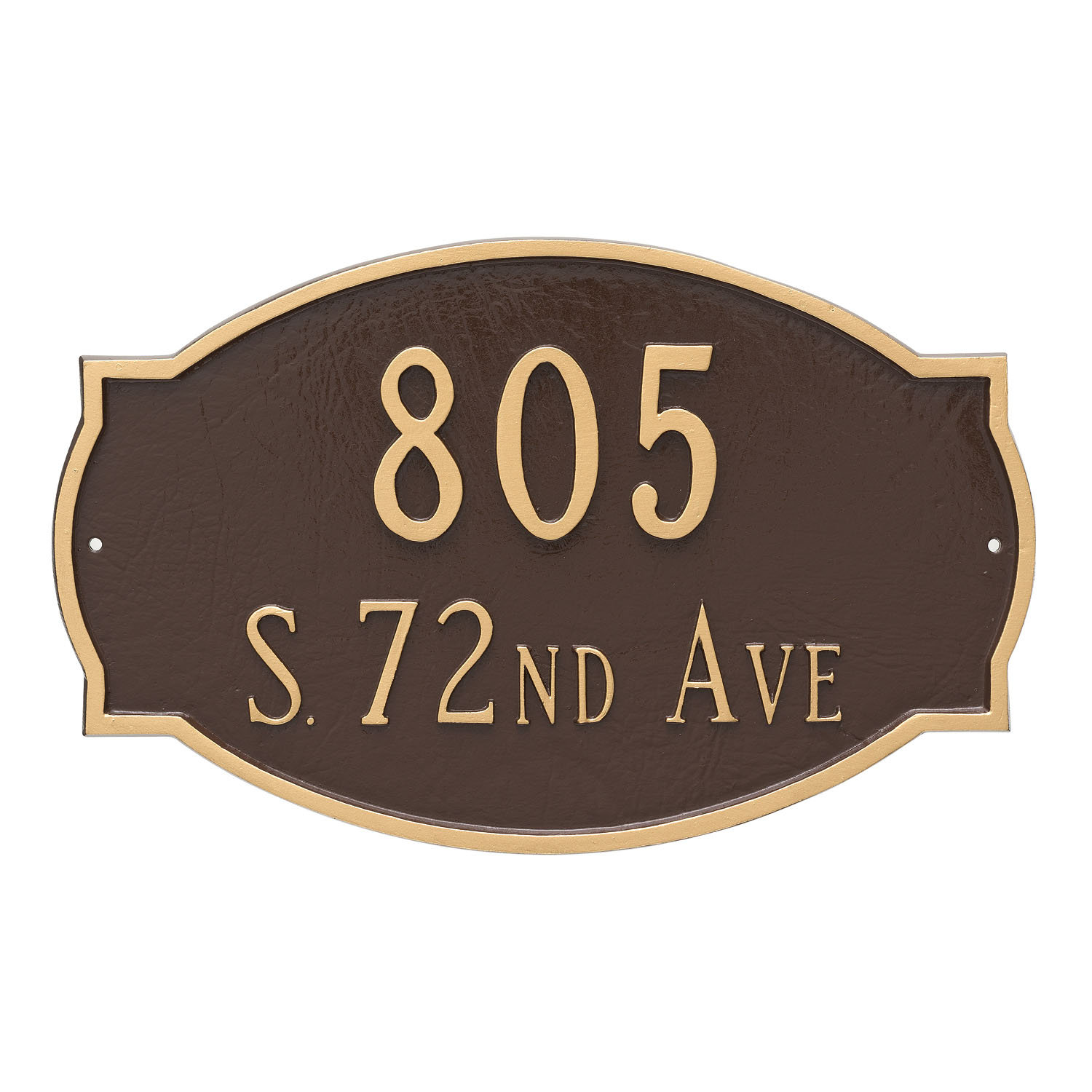 Montague Metal Products Cambridge Standard Two Line Address Sign Plaque ...