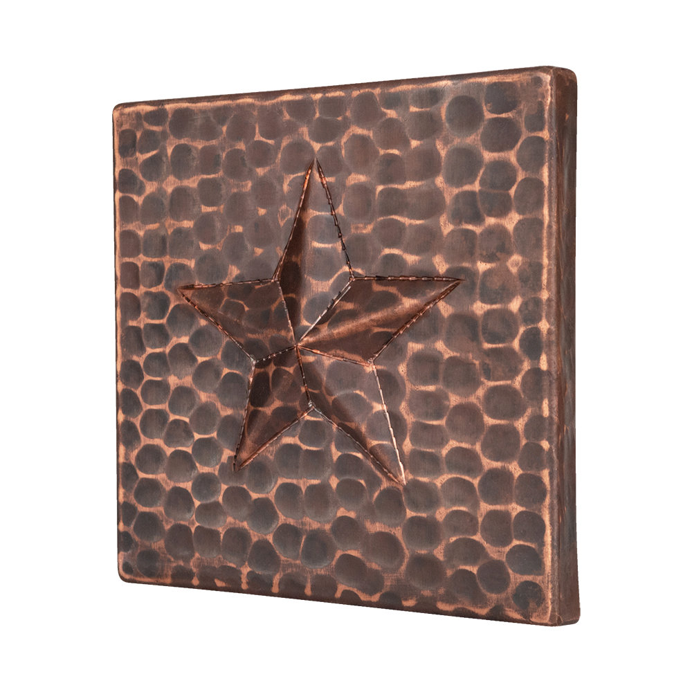 Premier Copper Products 4" x 4" Hammered Copper Star Tile & Reviews ...
