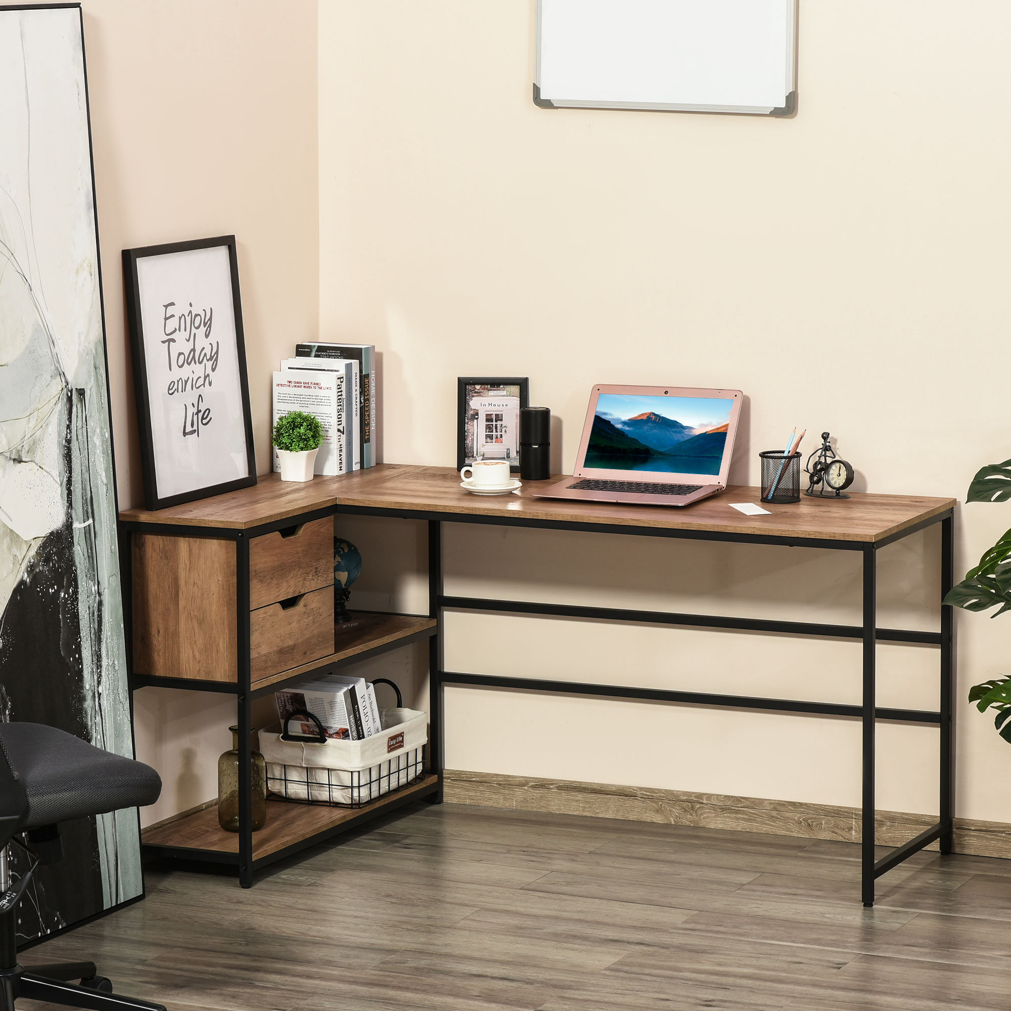Latitude Run® L-Shaped Desk & Reviews | Wayfair