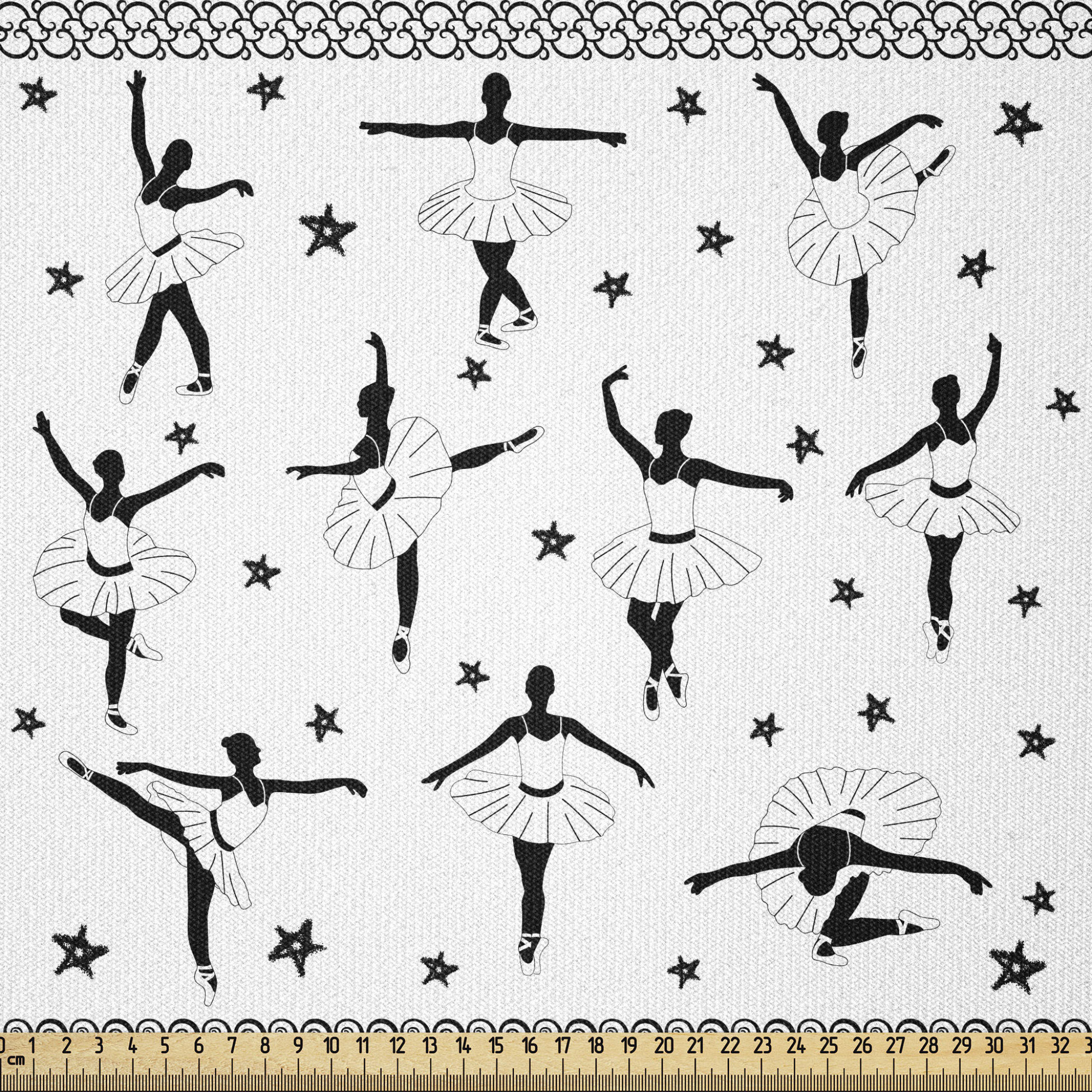 East Urban Home Ambesonne Ballet Fabric By The Yard, Classic Dancers In ...