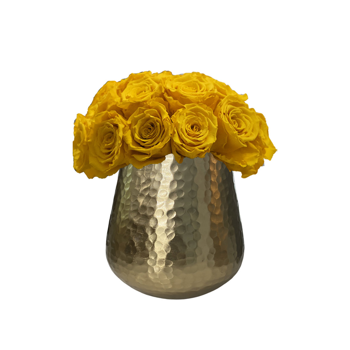 Fiorebela Citron Roses Floral Arrangement in Vase | Wayfair