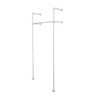 Williston Forge Arunjot 38.75" W Wall and Floor Mounted Clothing Rack ...
