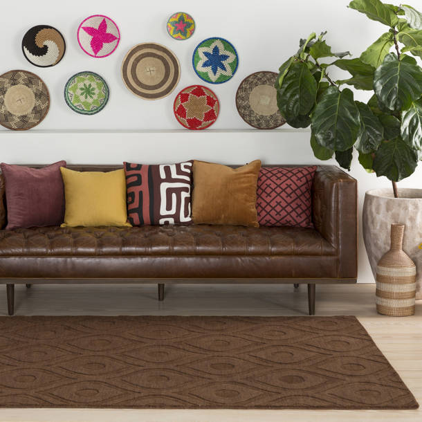 Wrought Studio Zora Handmade Hand Loomed Wool Taupe/Lavender Rug ...