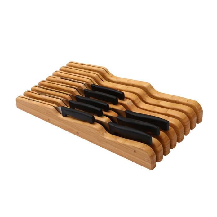 YBM Home 15 Slot In-Drawer Bamboo Kitchen Knife Block & Reviews | Wayfair