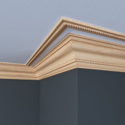 Ornamental Mouldings Hardwood Embossed Rope Moulding 3.75" H x 96" W x ...