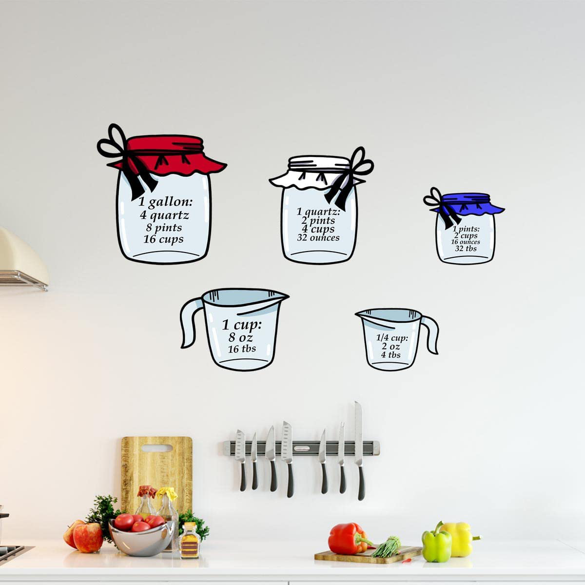 Trinx Measuring Cups Wall Decal | Wayfair