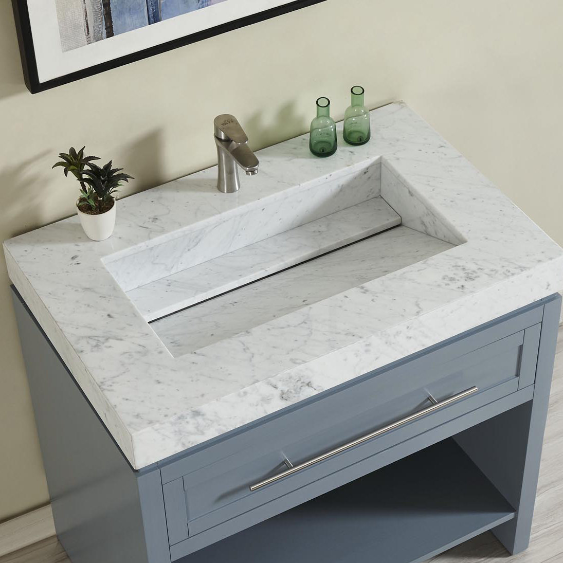 Silkroad Exclusive 36" Single Bathroom Vanity Top with Sink | Wayfair