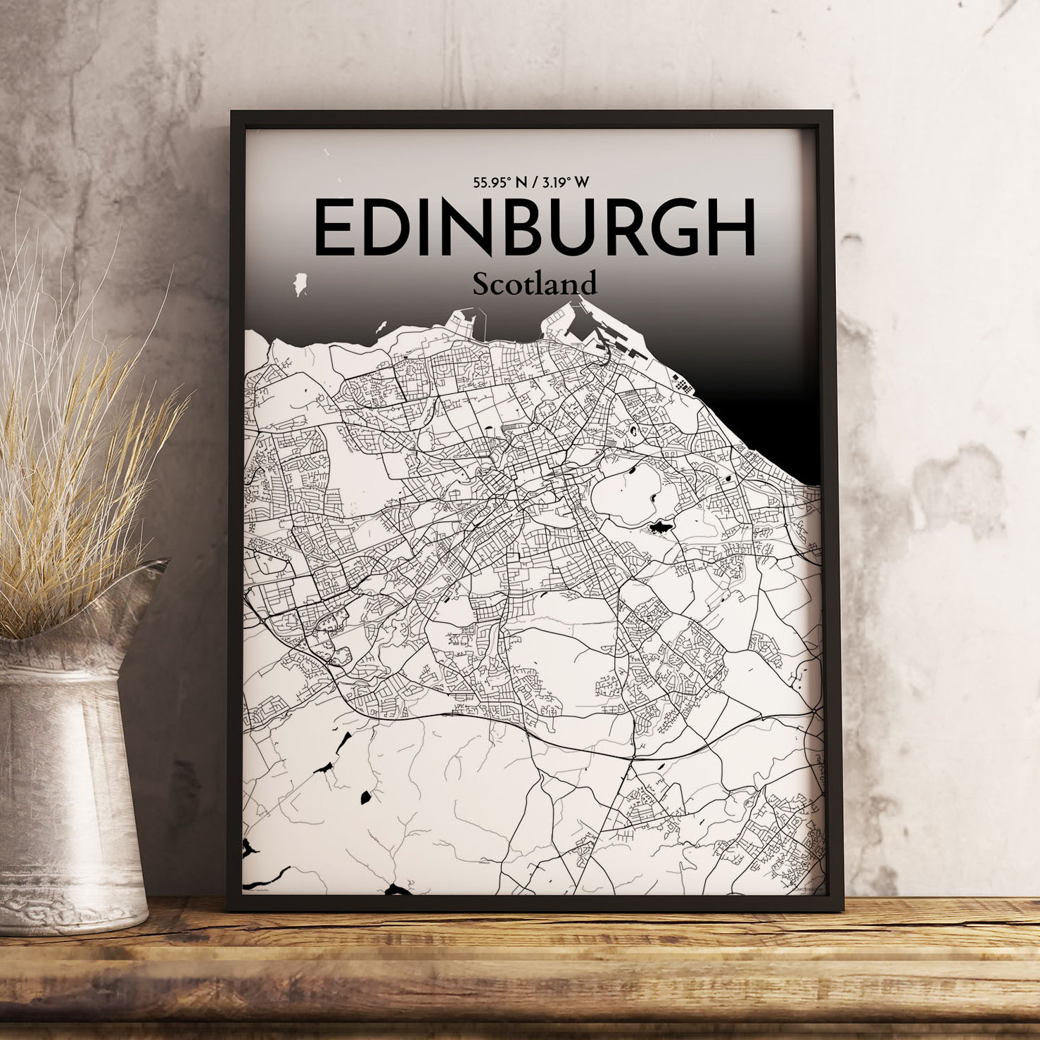 Wrought Studio Edinburgh City Map - Unframed Graphic Art | Wayfair