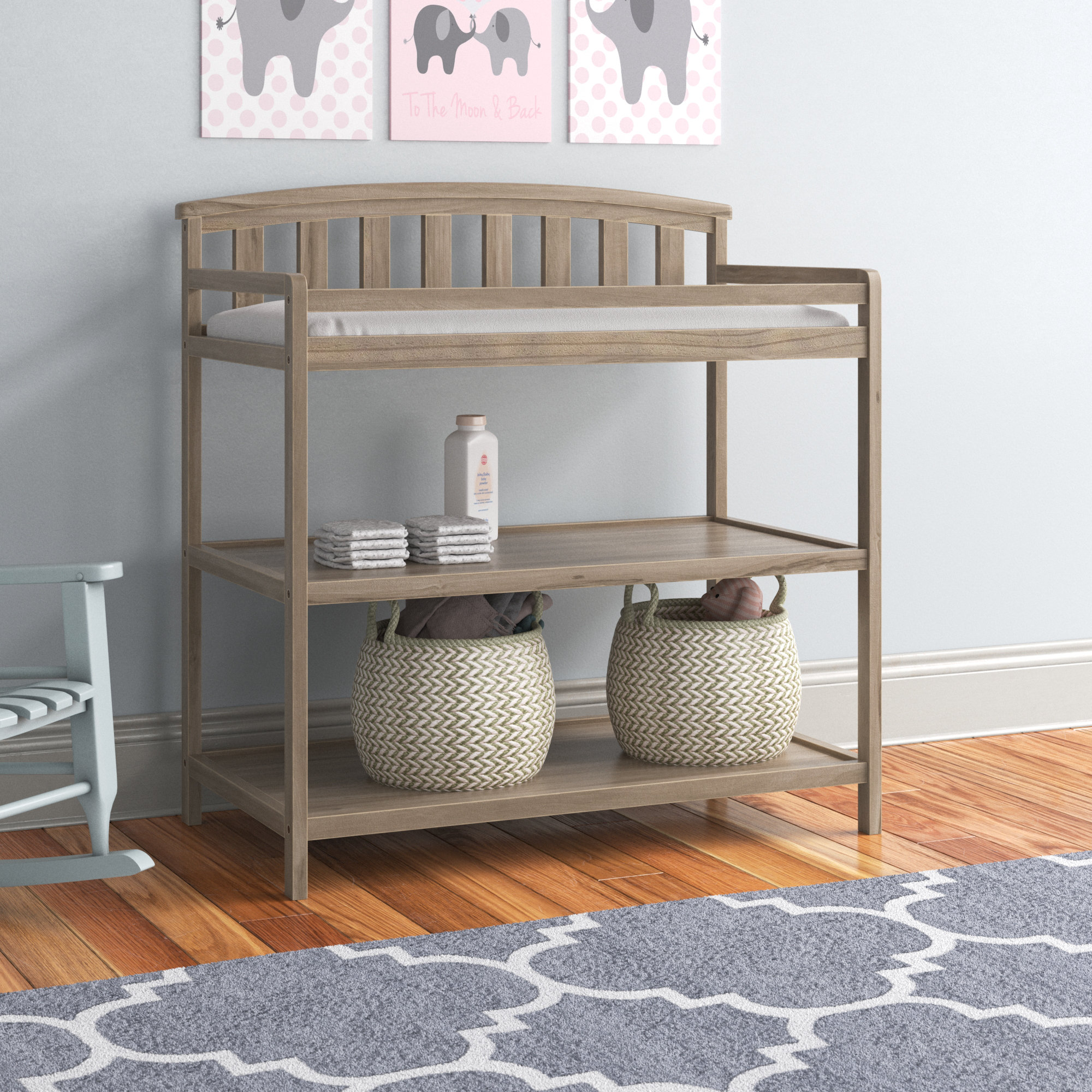 Child Craft Curve Top Changing Table with Pad & Reviews | Wayfair