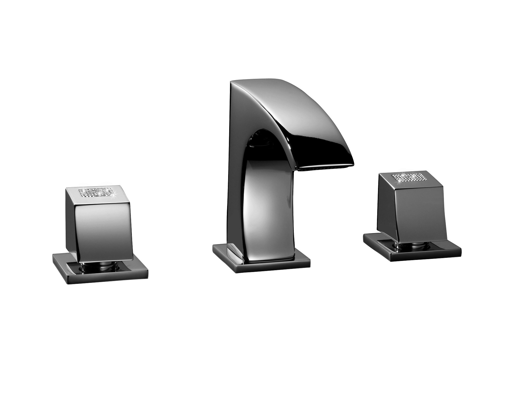 Hispania Home Skip Diamond Widespread Bathroom Faucet with Drain ...