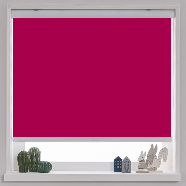 Symple Stuff Blackout Magenta Roller Shade | Wayfair