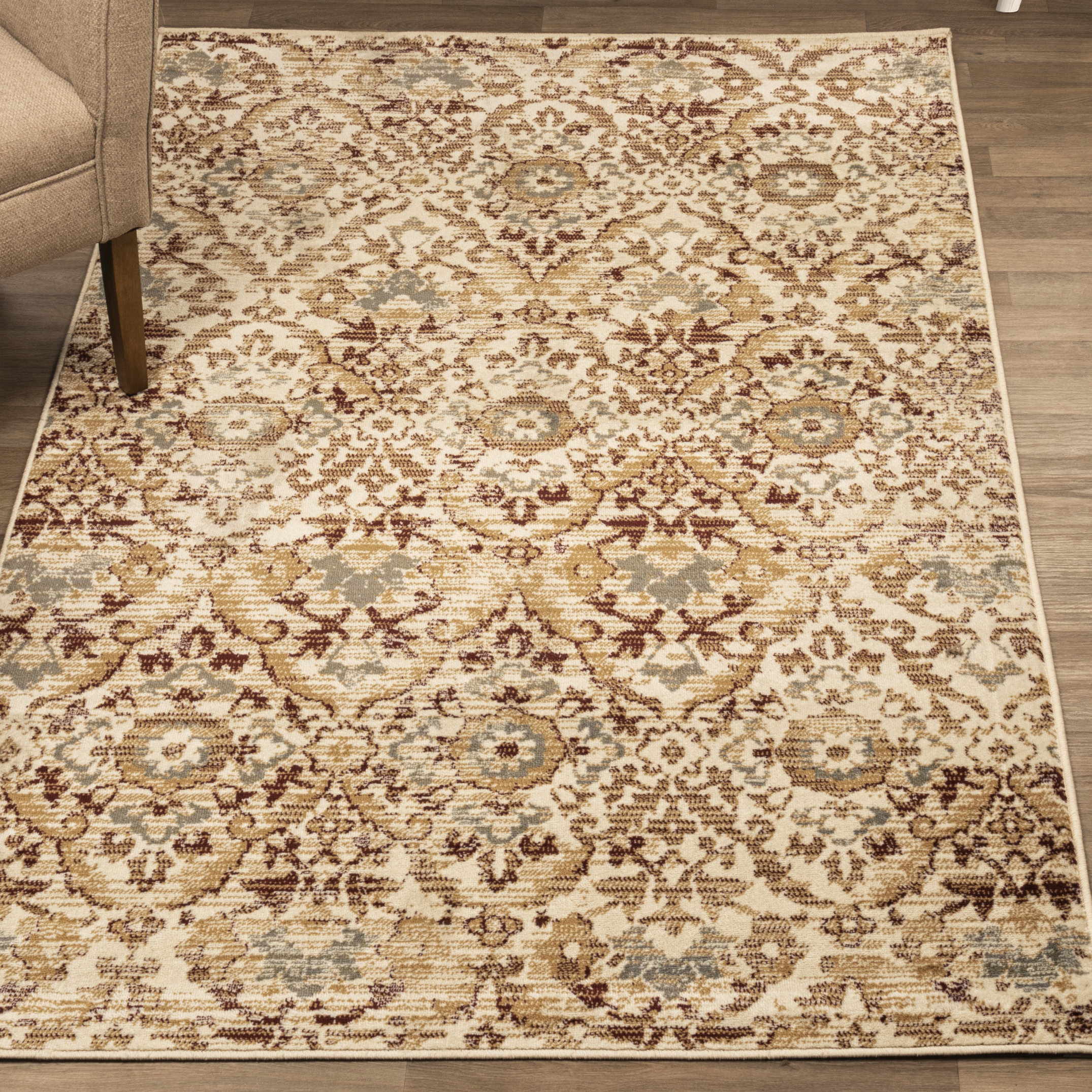 Charlton Home® Kenworthy Power Loom Performance Maroon Rug & Reviews ...