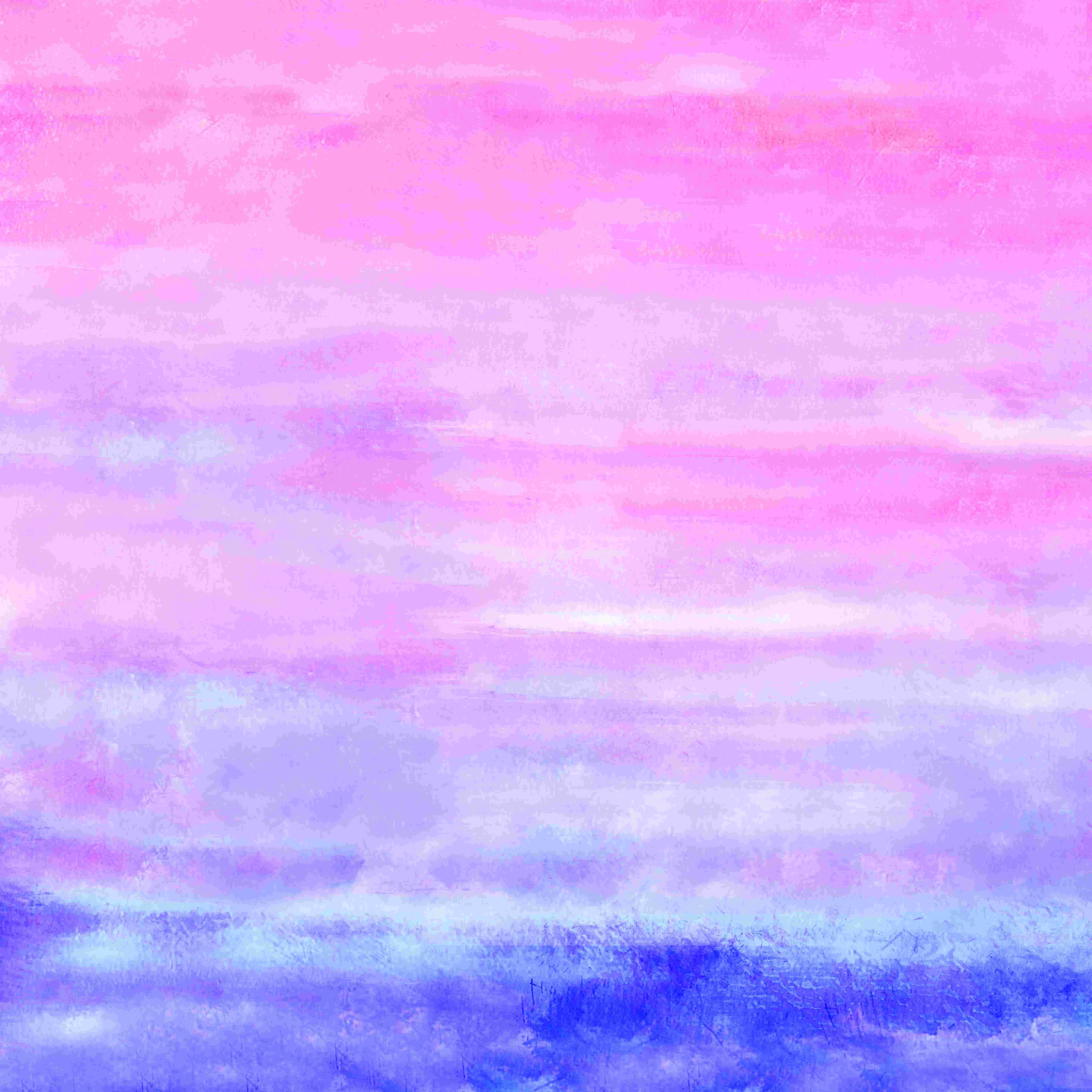 Wrought Studio Pink To Blue Purple Watercolor Gradation - Wrapped ...