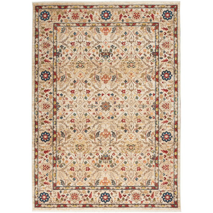 Andover Mills™ Haysville Oriental Area Rug in Ivory & Reviews | Wayfair