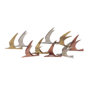 Rosecliff Heights Natural Birds in Flight Wall Décor & Reviews | Wayfair