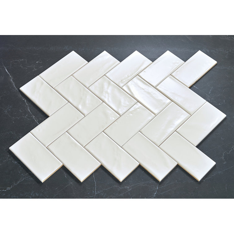 Walkon Tile Mason 3'' x 6" Ceramic Marble Look Subway Tile & Reviews ...