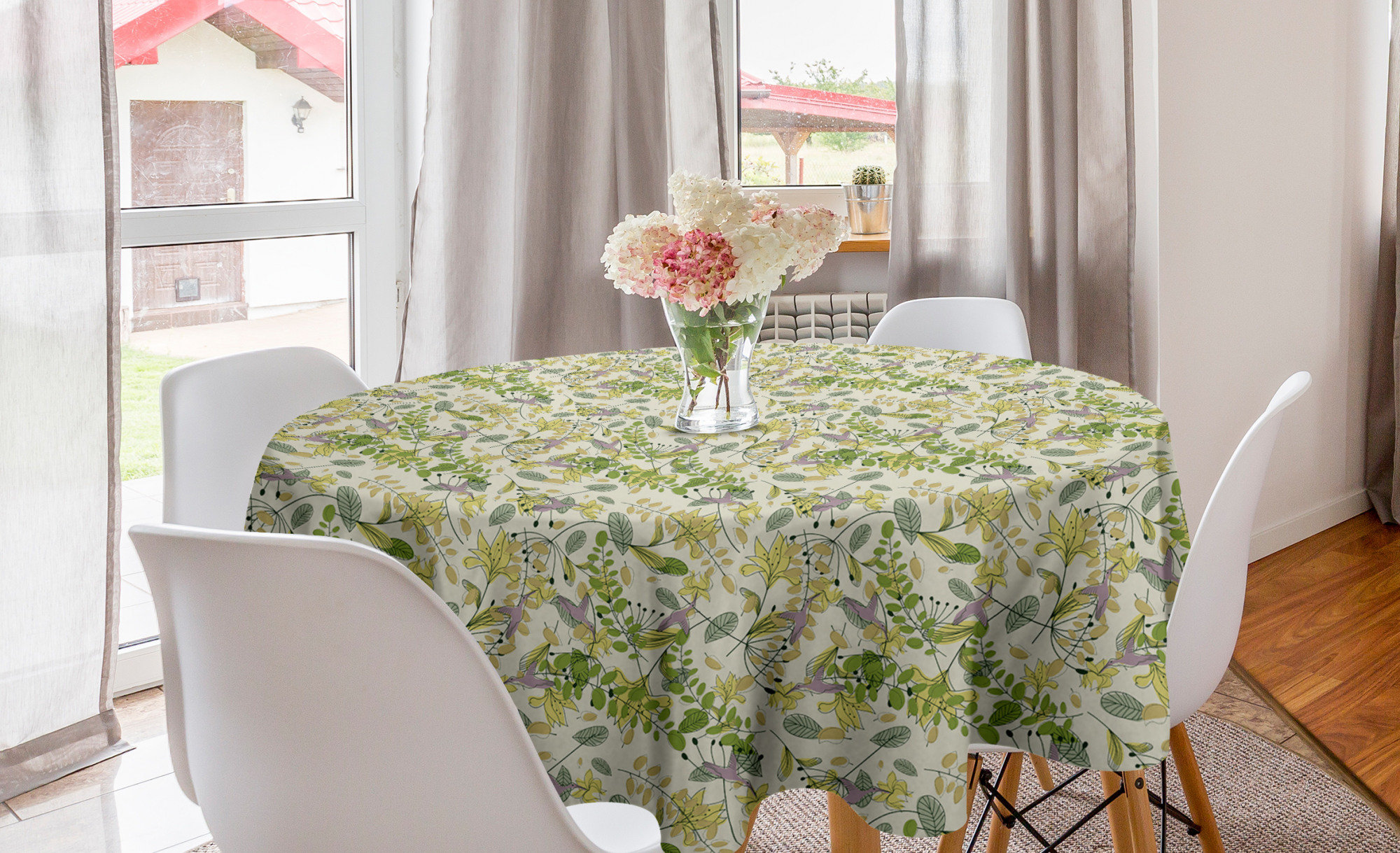 East Urban Home Round Mixed Tablecloth | Wayfair