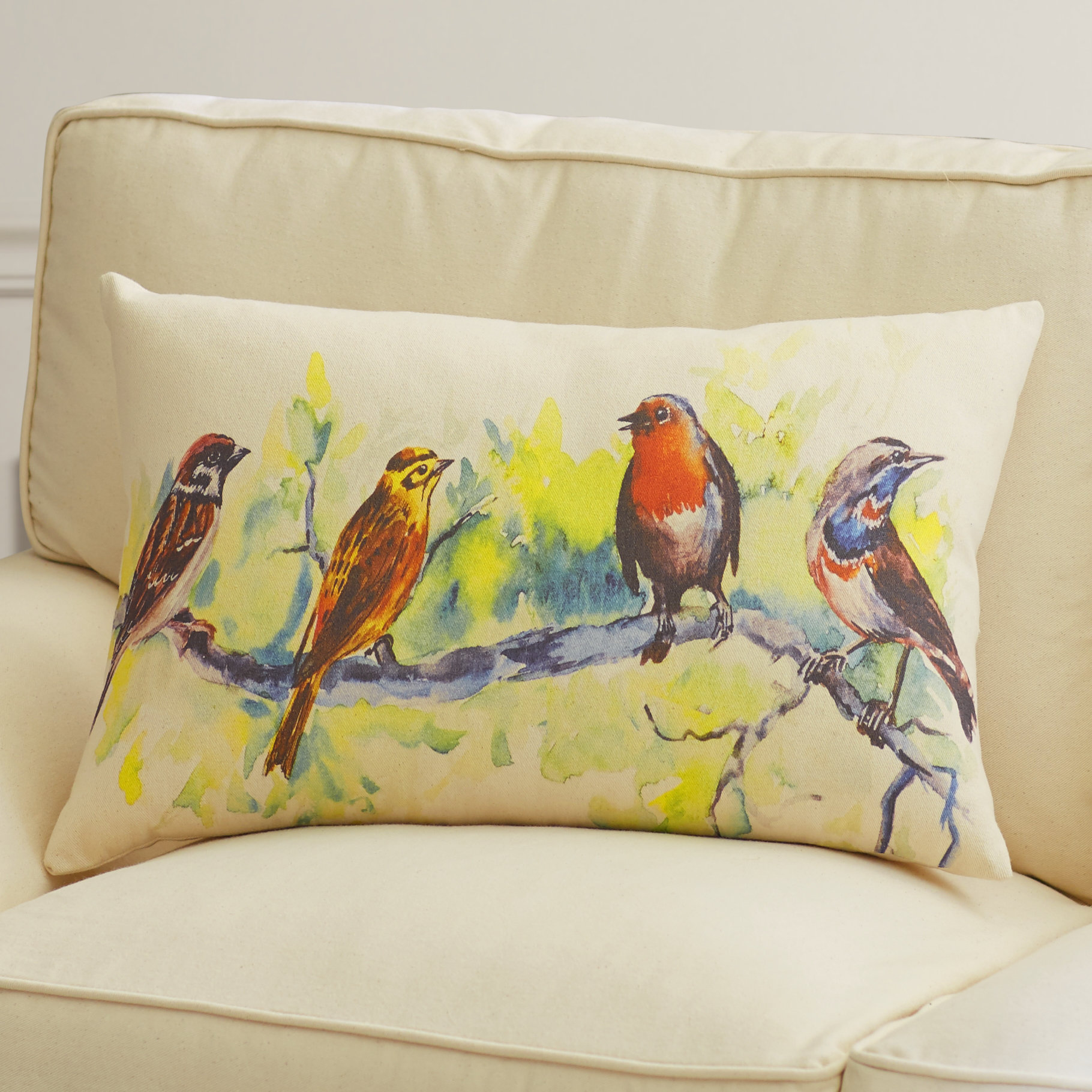 Alcott Hill® Birds Lumbar Pillow & Reviews | Wayfair
