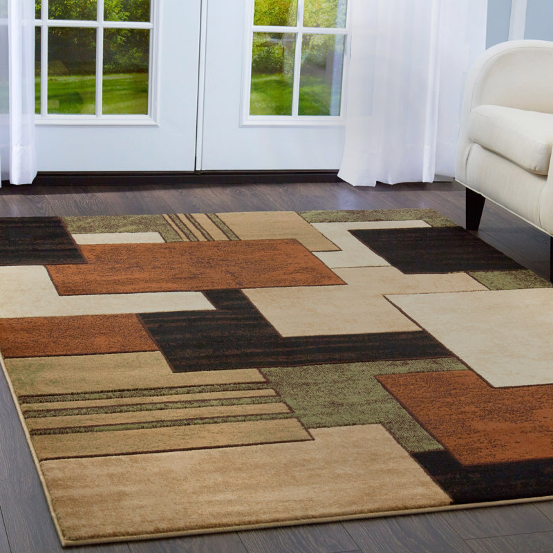 Zipcode Design Nolan Brown/Green Area Rug & Reviews | Wayfair