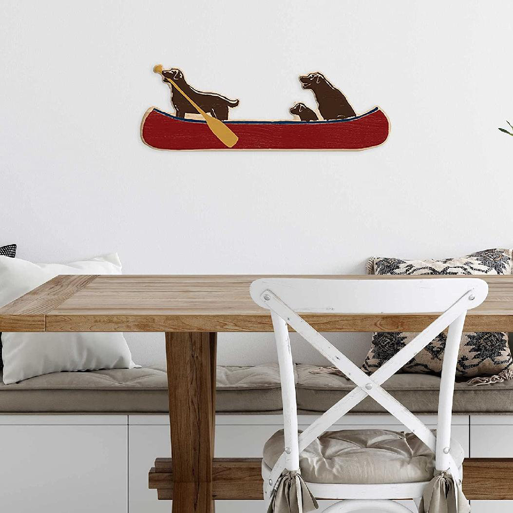 zhiwumaoyi Dogs in Canoe Wall Décor | Wayfair