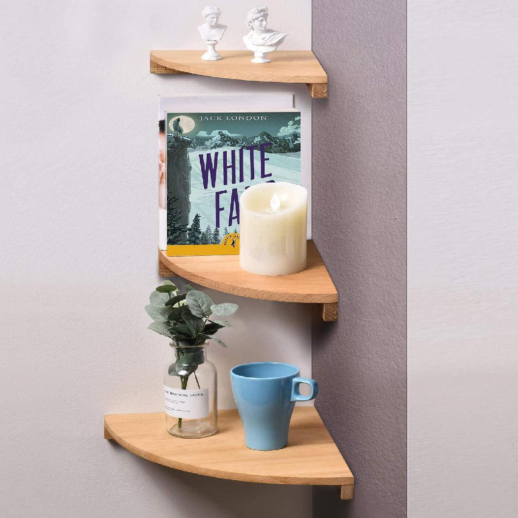 Ebern Designs Gowin 3 Piece Triangle Corner Shelf | Wayfair