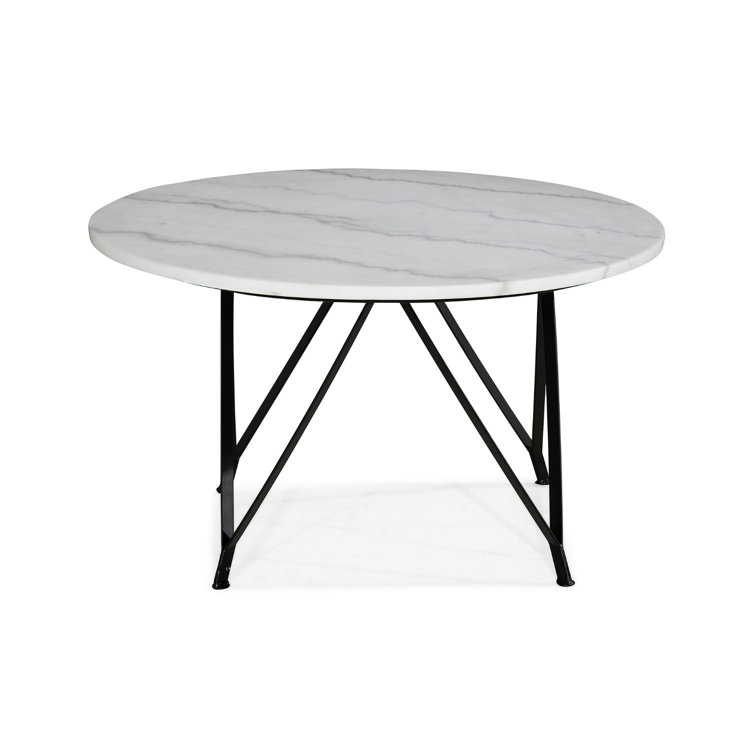 Ivy Bronx Carrie Coffee Table 80 Cm Round Marble | Wayfair.co.uk