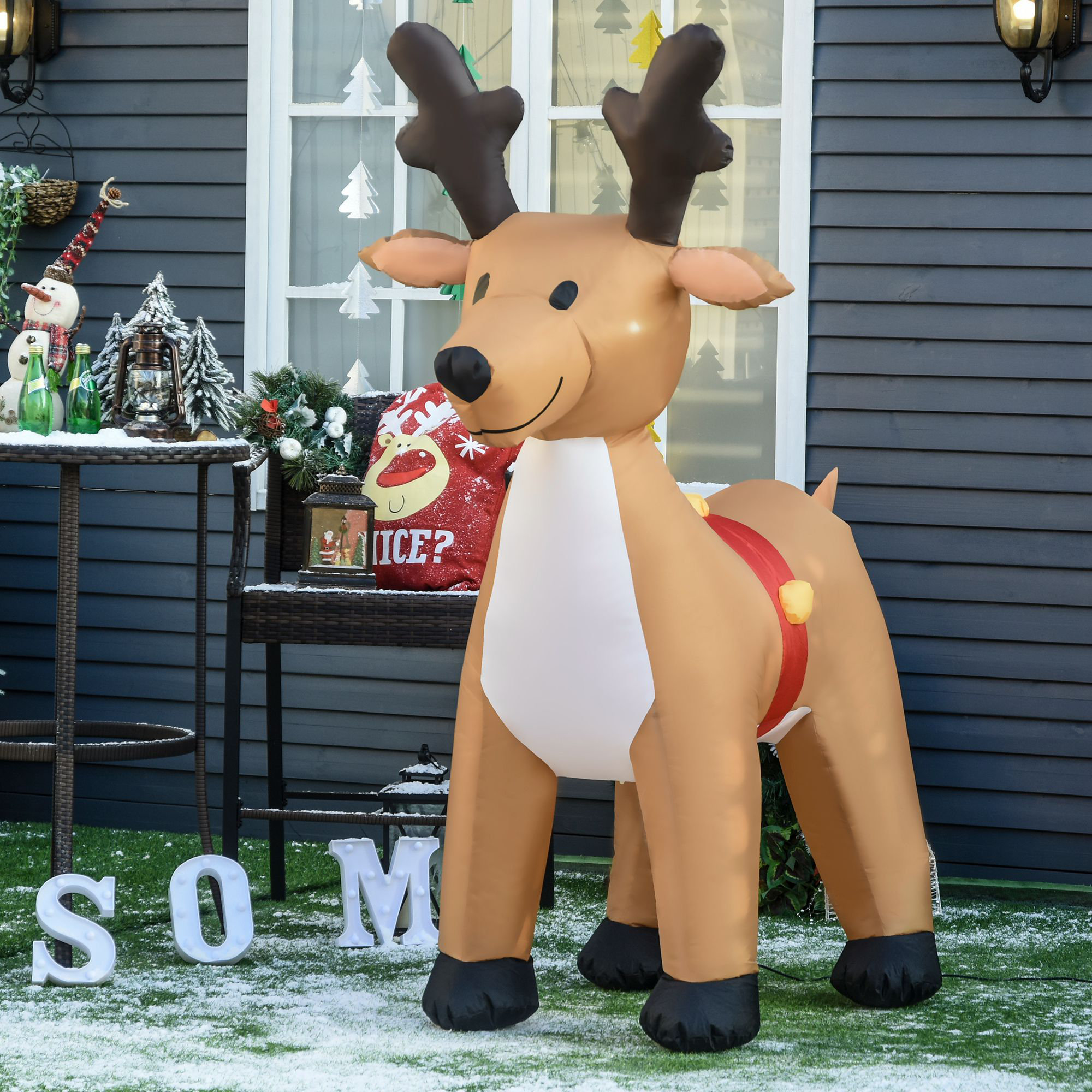 The Holiday Aisle® Reindeer Christmas Inflatable & Reviews | Wayfair