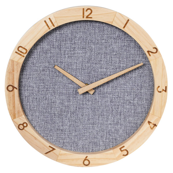 Ebern Designs 12 Inch Wooden Frame Wall Clock | Wayfair