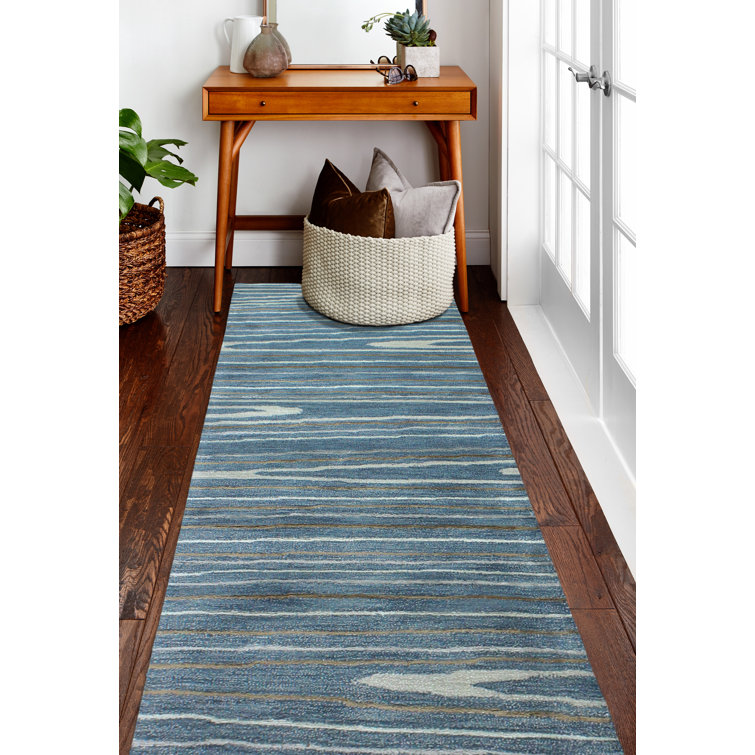 Dovecove Aitkin Abstract Handmade Tufted Area Rug in Azure & Reviews ...