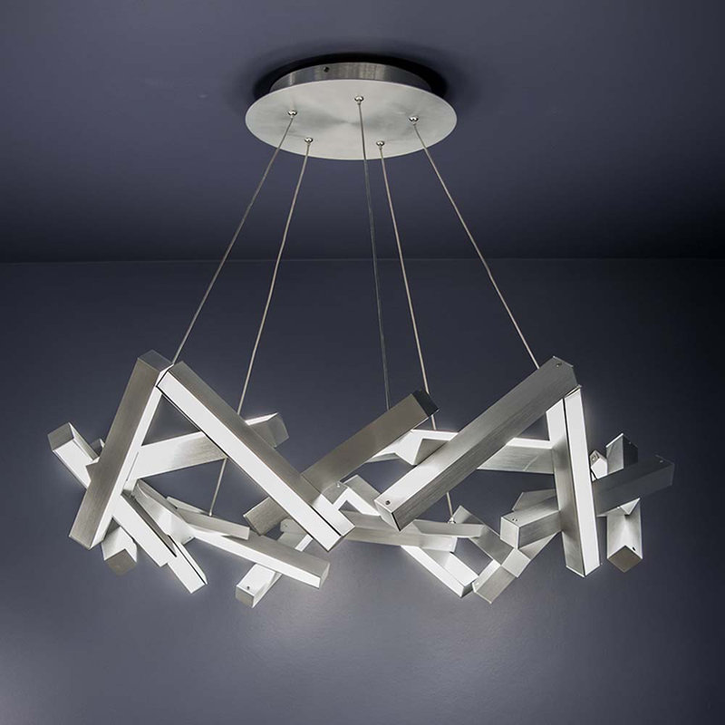 Modern Forms Chaos 21-Light LED Unique / Statement Geometric Chandelier ...