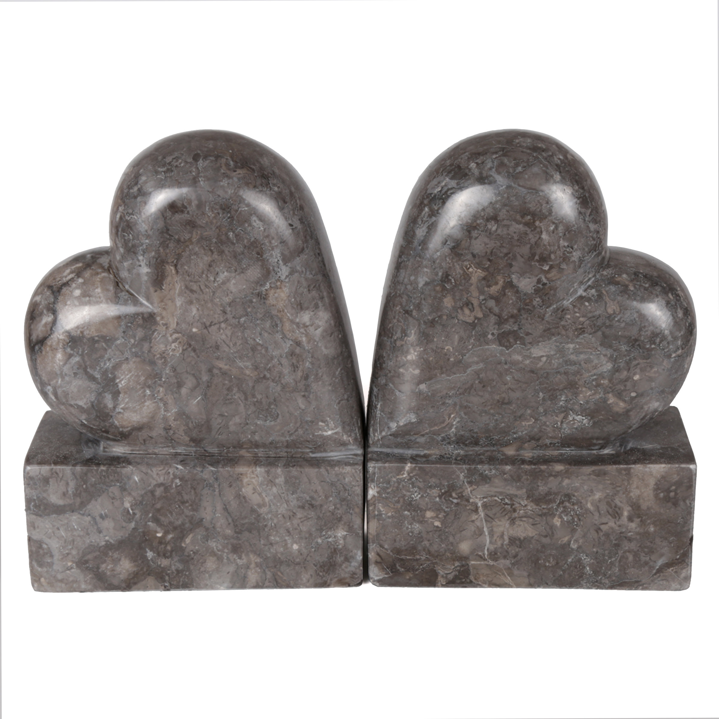 Red Barrel Studio® Heart Shaped Marble Bookends & Reviews | Wayfair
