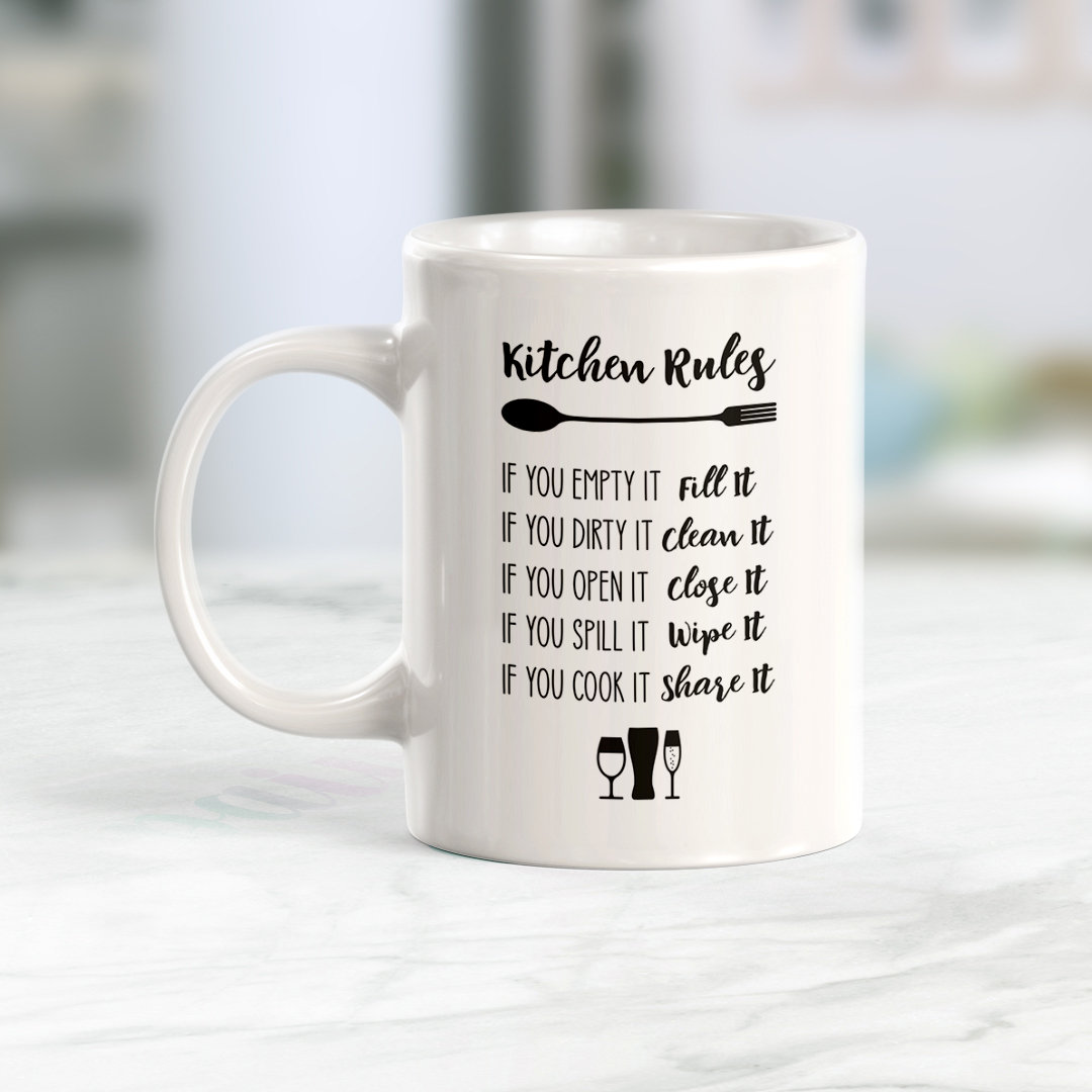 Trinx Kitchen Rules Coffee Mug | Wayfair