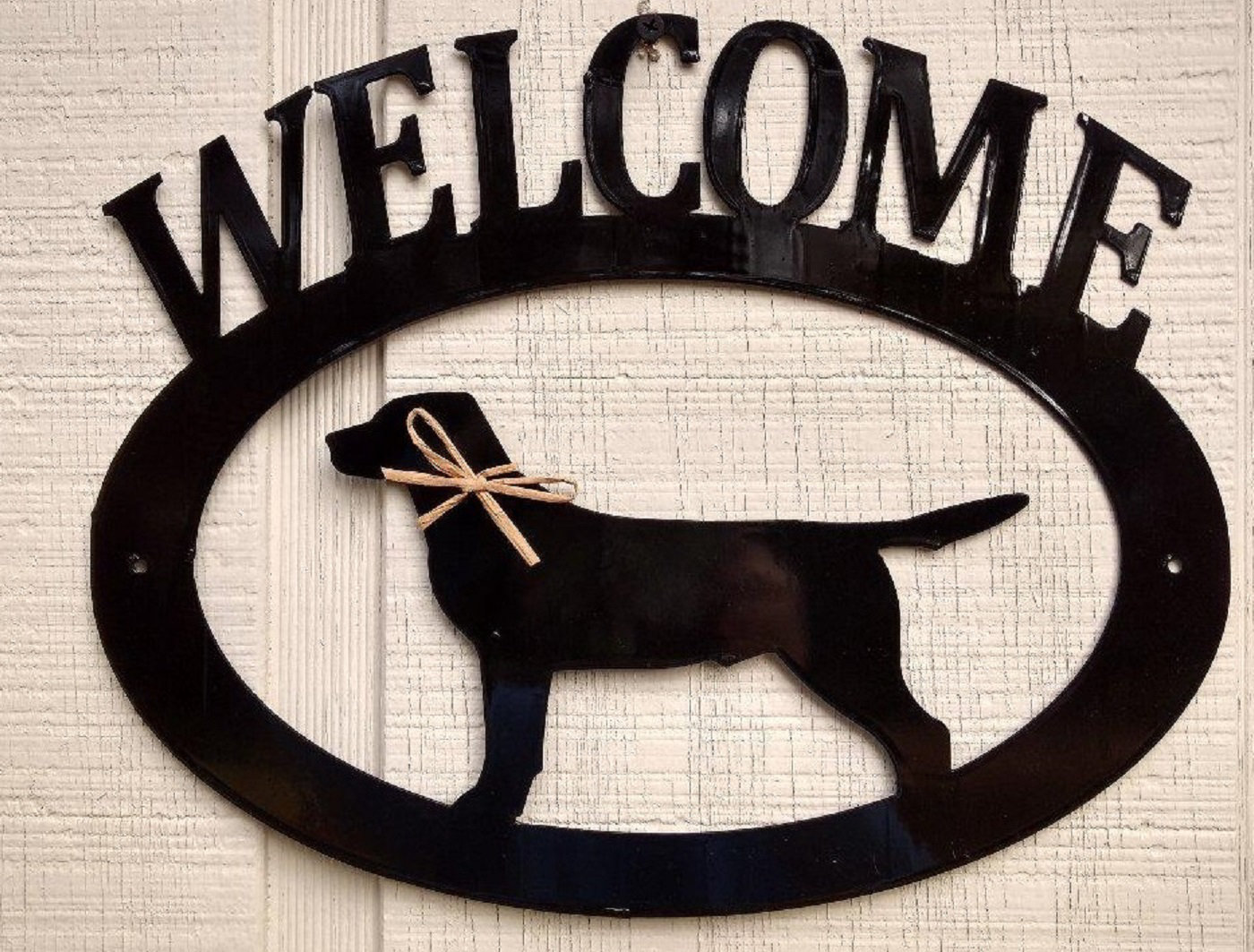 Red Barrel Studio® Garberville Labrador Retriever Metal Welcome Sign ...