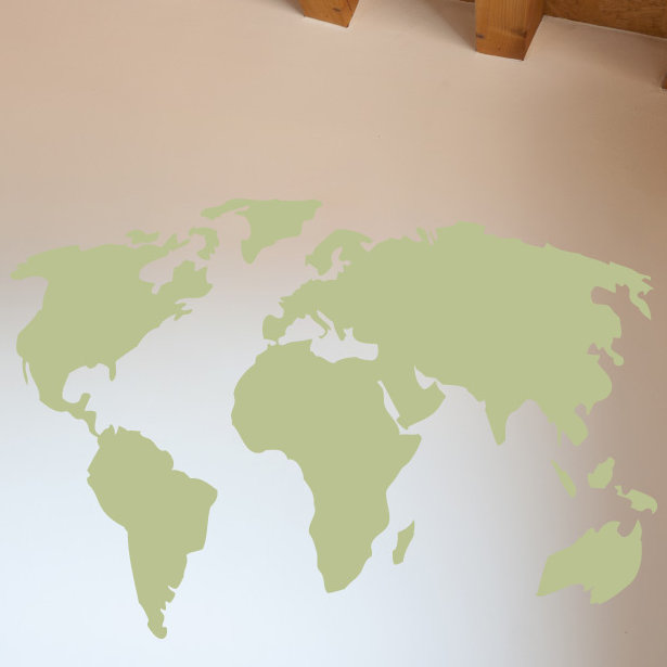 The Decal Guru World Map Wall Decal & Reviews | Wayfair
