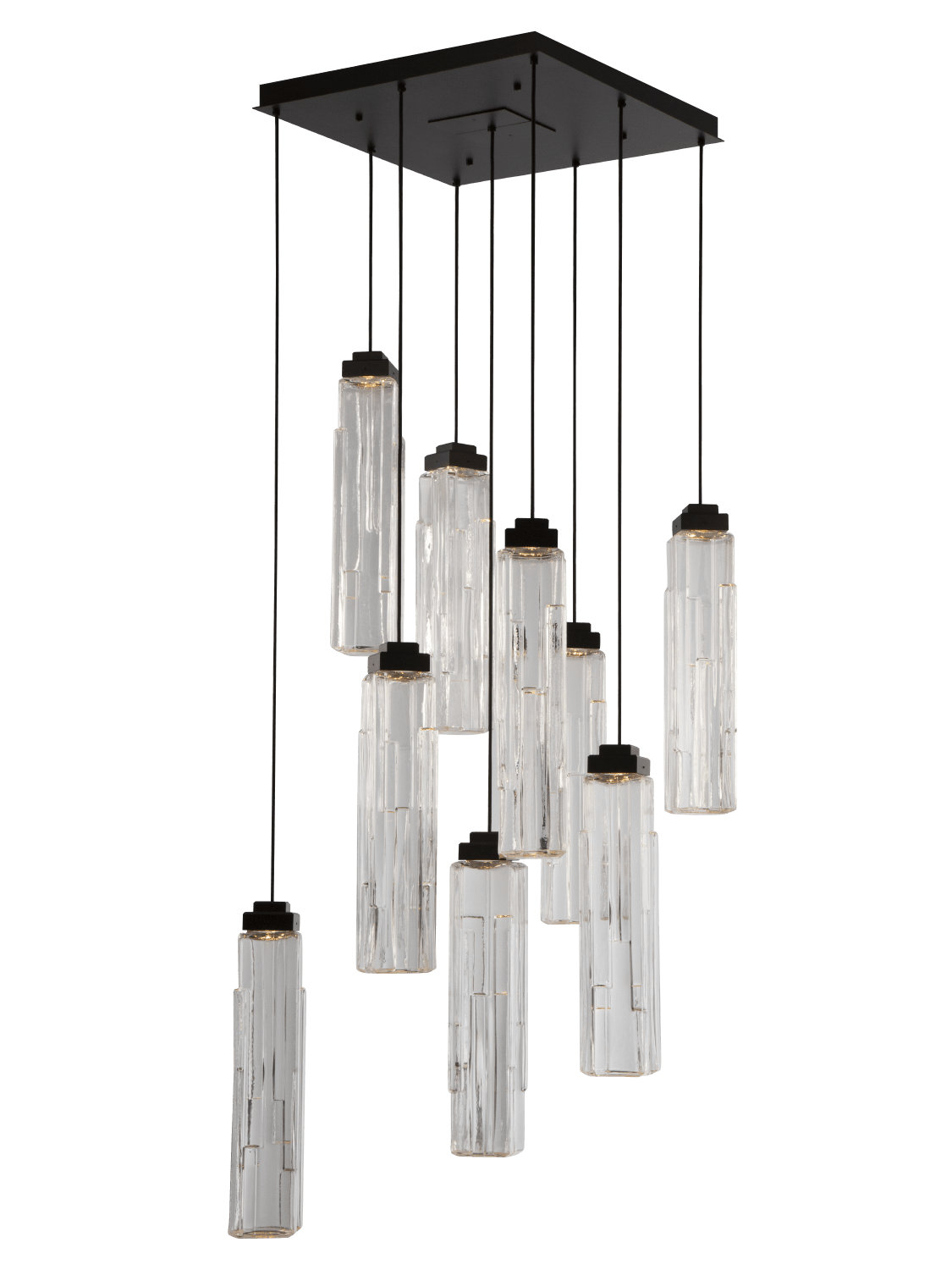 Hammerton Studio Ledgestone 9 Lights Square Waterfall Pendant | Wayfair