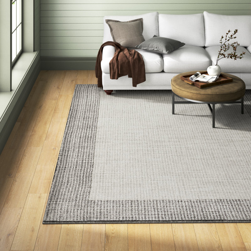 Birch Lane™ Evers Handmade Wool Ivory/Silver Rug & Reviews | Wayfair