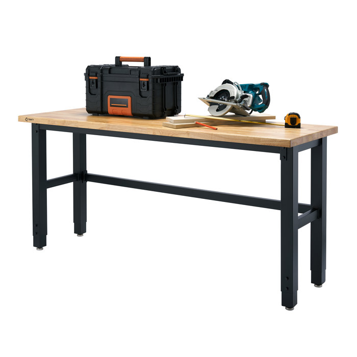 WFX Utility™ 72"W Adjustable Height Wood Workbench & Reviews | Wayfair