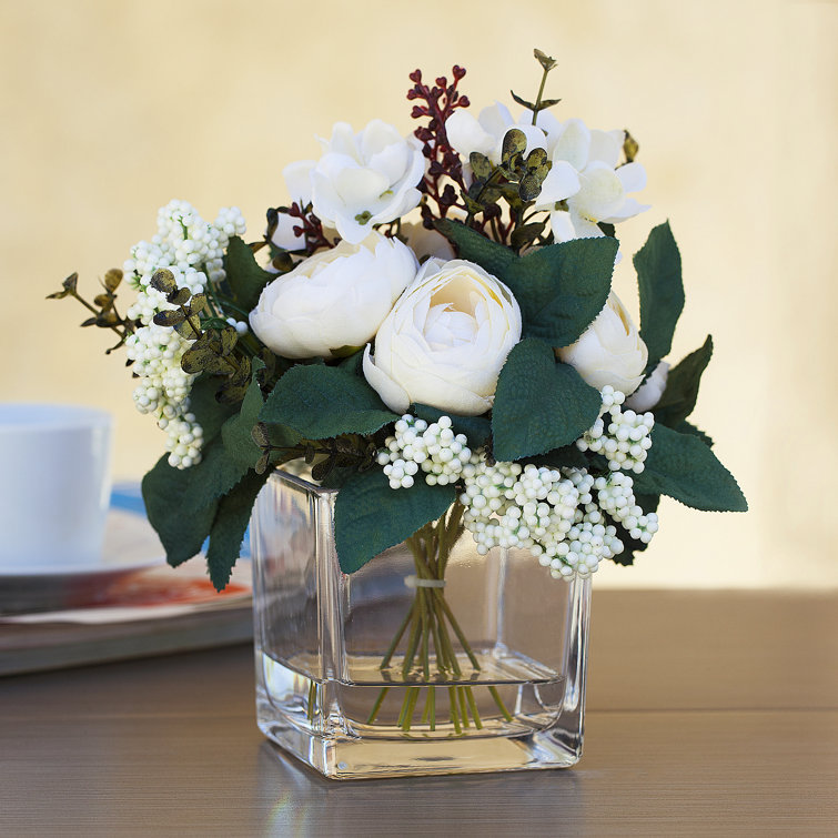 Primrue Silk Ranunculus Centerpieces in Vase & Reviews | Wayfair