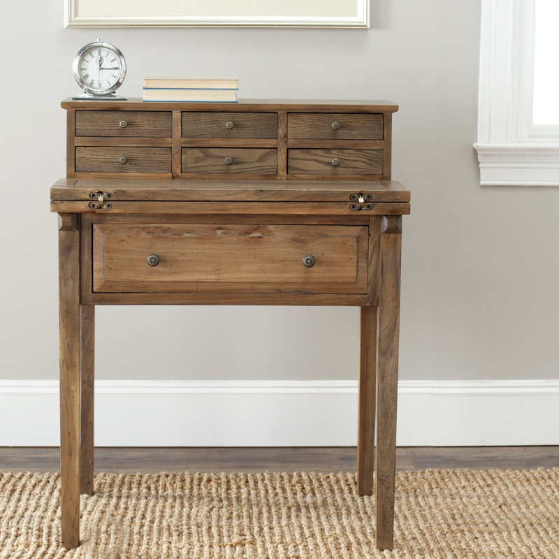 Gallo Solid Wood Secretary Desk with Hutch & Reviews | Birch Lane