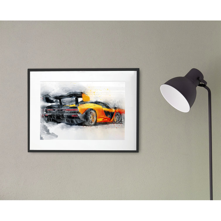 Borough Wharf Orange Hypercar - Picture Frame Graphic Art | Wayfair.co.uk