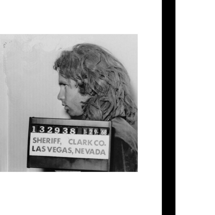 Venice Beach Collections Jim Morrison 1968 Mugshot Photos - Single ...