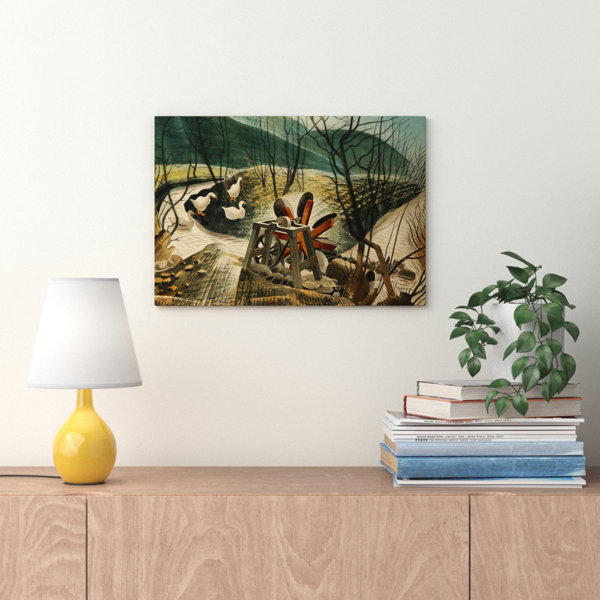 East Urban Home 'The Water Wheel' by Eric Ravilious Painting Print on ...