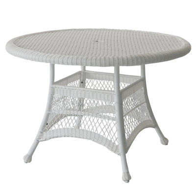 Umbrella Hole White Patio Tables You'll Love in 2020 | Wayfair