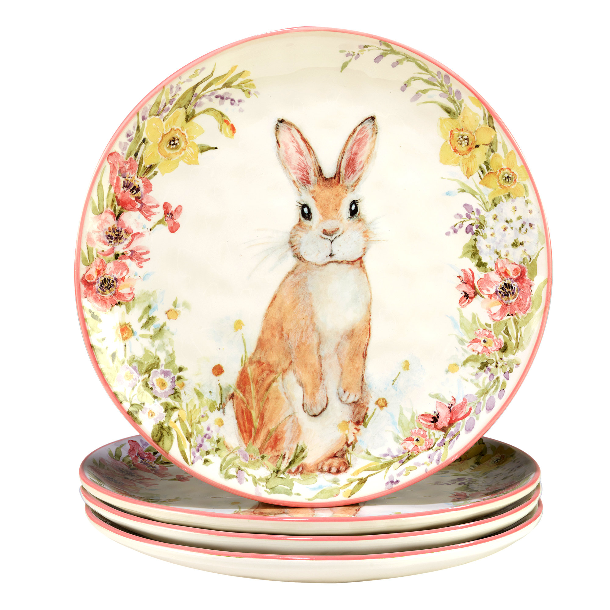 Certified International Easter Garden Set Of 4 Dinner Plate | Wayfair